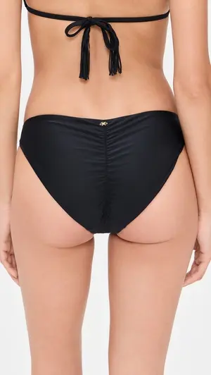 PQ SWIM Basic Ruched Bikini Bottom - Midnight