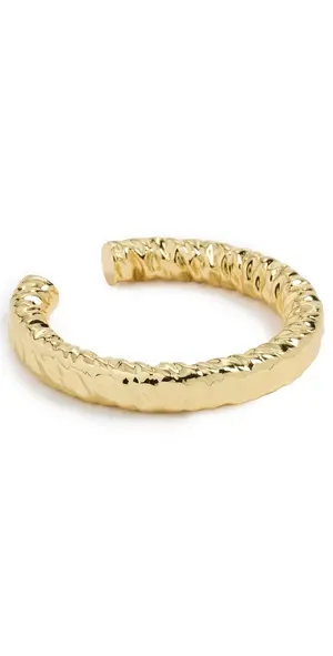 BY ADINA EDEN Molten Texture Cuff Bangle - Gold