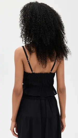 Peixoto Amelia Cropped Top - Black