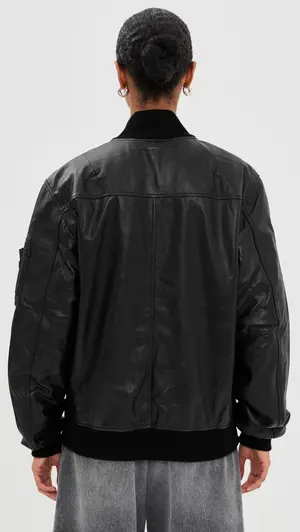 Alpha Industries Leather Ma-1 Flight Jacket