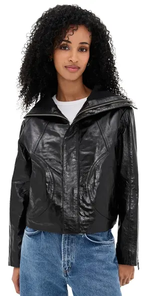 Ba&sh Bernie Leather Jacket