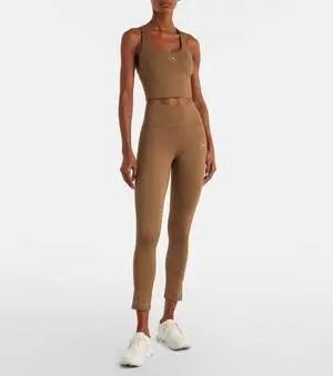 Adidas By Stella McCartney Yoga High-rise Leggings - Brown