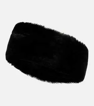 TOTÊME Shearling Headband - Black