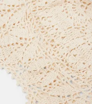 Magda Butrym Crochet Cotton Hood - White