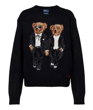 Polo Ralph Lauren Polo Bear Wool-Blend Sweater Black