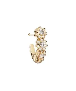 Sophie Bille Brahe Petite Boucle De Fleurs Diamond Earrings - Gold