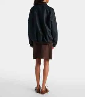 Miu Miu Plaid Virgin Wool Twill Blouson Jacket