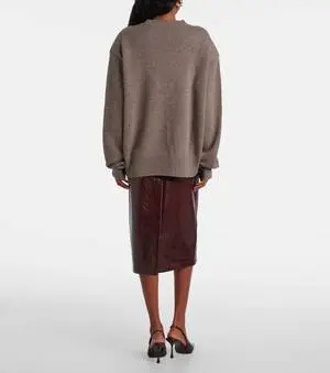 THE FRANKIE SHOP Rafaela Wool And Cashmere Sweater - Brown