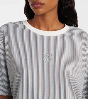 Loewe Embroidered Striped T-shirt