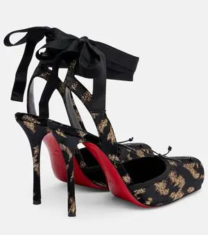 CHRISTIAN LOUBOUTIN Cassia 100 Velvet And Lamé Pumps