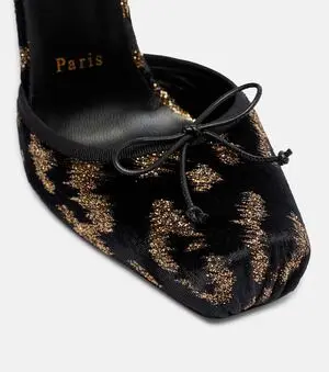 CHRISTIAN LOUBOUTIN Cassia 100 Velvet And Lamé Pumps