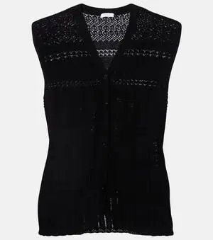 ERES Mixte Pointelle Wool And Cashmere Sweater Vest