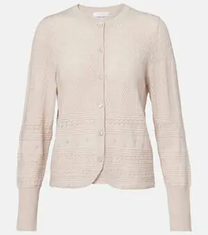 ERES Trio Pointelle Wool And Cashmere Cardigan - Pink