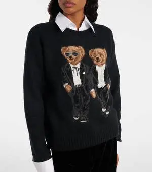 Polo Ralph Lauren Polo Bear Wool-blend Sweater - Black