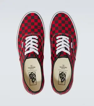Valentino Garavani X Vans Vlogo Checked Sneakers - Red