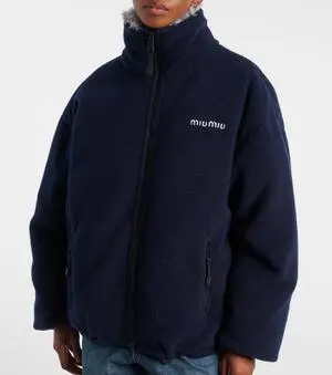 Miu Miu Down-filled Fleece Jacket - Blue