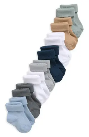 CAPELLI NEW YORK Assorted 8-pack Crew Socks - Natural Combo