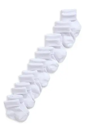 CAPELLI NEW YORK Assorted 8-pack Crew Socks - White