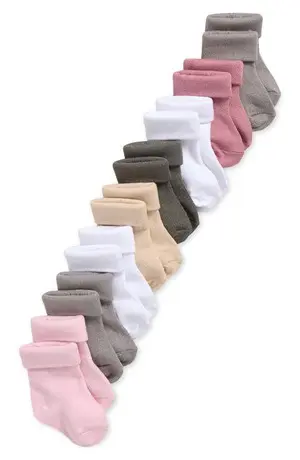 CAPELLI NEW YORK Assorted 8-pack Crew Socks - Pink Multi Combo