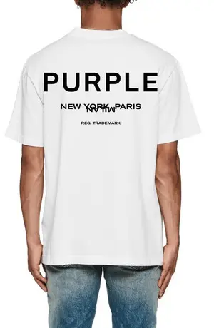 PURPLE BRAND Heavyweight Jersey Graphic T-shirt - White