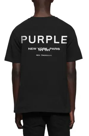 PURPLE BRAND Heavyweight Jersey Graphic T-shirt - Black