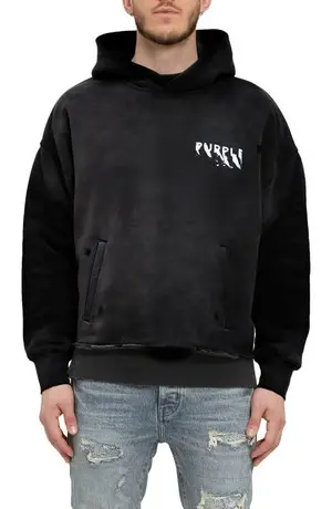 Purple Brand Ribbed Sweatshirts Hoodies For Men