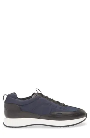 John Lobb Laced Stream Sneaker - Black/navy