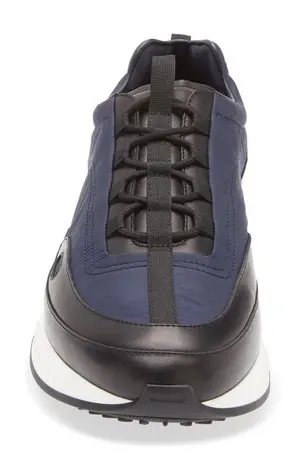 John Lobb Laced Stream Sneaker - Black/navy