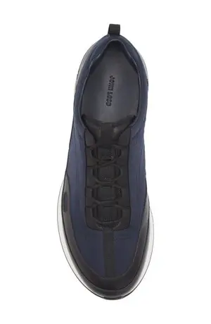 John Lobb Laced Stream Sneaker - Black/navy