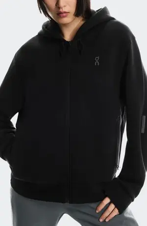 On Focus Tech Zip Hoodie - Black