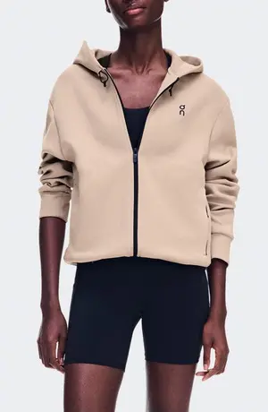 On Focus Tech Zip Hoodie - Desert