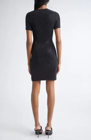 Alexander Wang Hotfix Crystal Wool Minidress