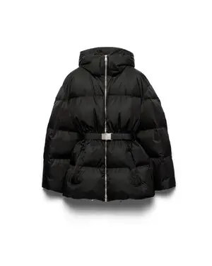 Prada Re-nylon Hooded Down Jacket