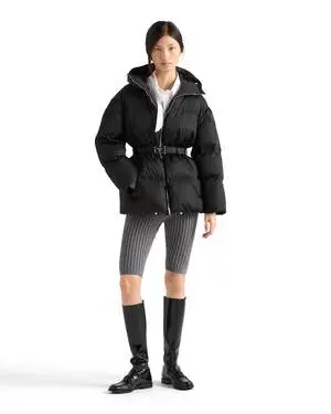 Prada Re-nylon Hooded Down Jacket
