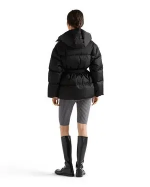 Prada Re-nylon Hooded Down Jacket