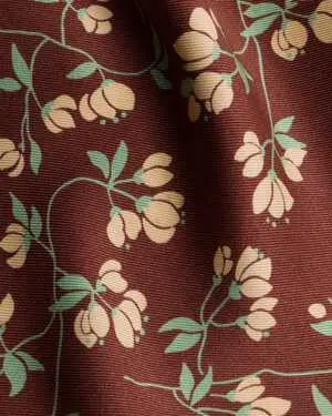 Prada Printed Silk Twill Scarf - Brown