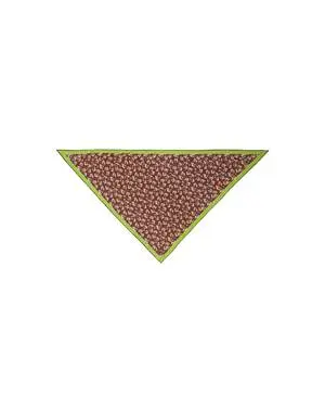 Prada Printed Silk Twill Scarf - Brown