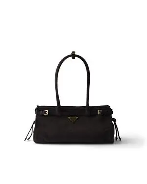 Prada Medium Suede Handbag - Grey