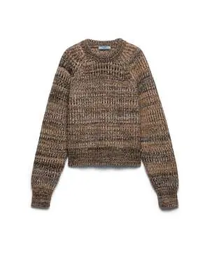 Prada Wool And Cashmere Crew-neck Sweater - Brown