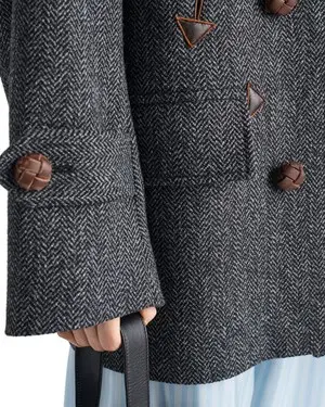 Prada Double-breasted Chevron Pea Coat