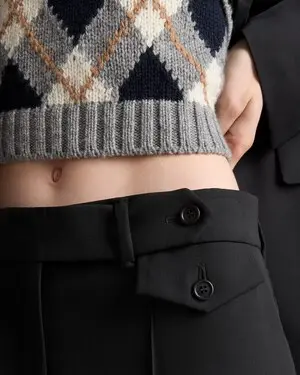 Prada Straight Fit Light Wool Pants