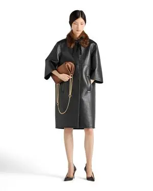 Prada Bonded Leather Coat