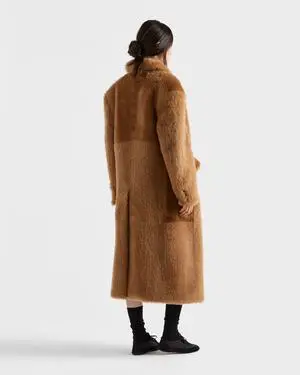 Prada Shearling Double-breasted Coat