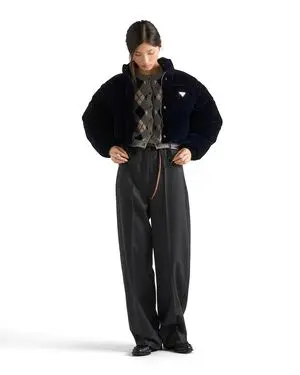 Prada Velvet Down Jacket - Blue
