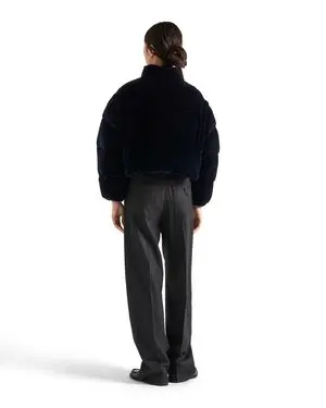Prada Velvet Down Jacket - Blue