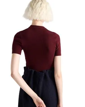 Prada Wool Knit Midi Skirt - Blue