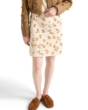 Prada Embroidered Chevron Mini-dress