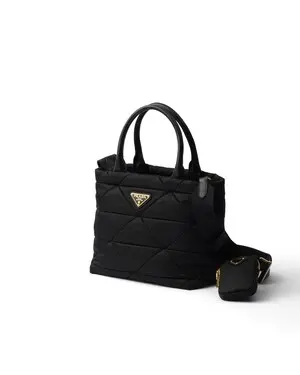 Prada Small Padded Re-nylon Tote - Black