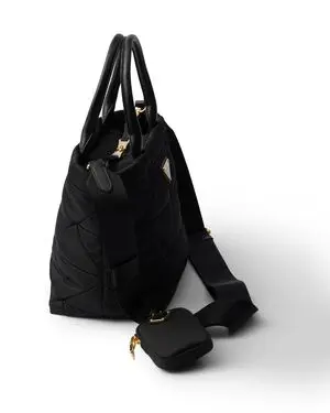 Prada Small Padded Re-nylon Tote - Black
