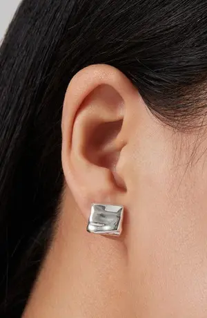 Jenny Bird Mini Sundra Stud Earrings - High Polish Silver